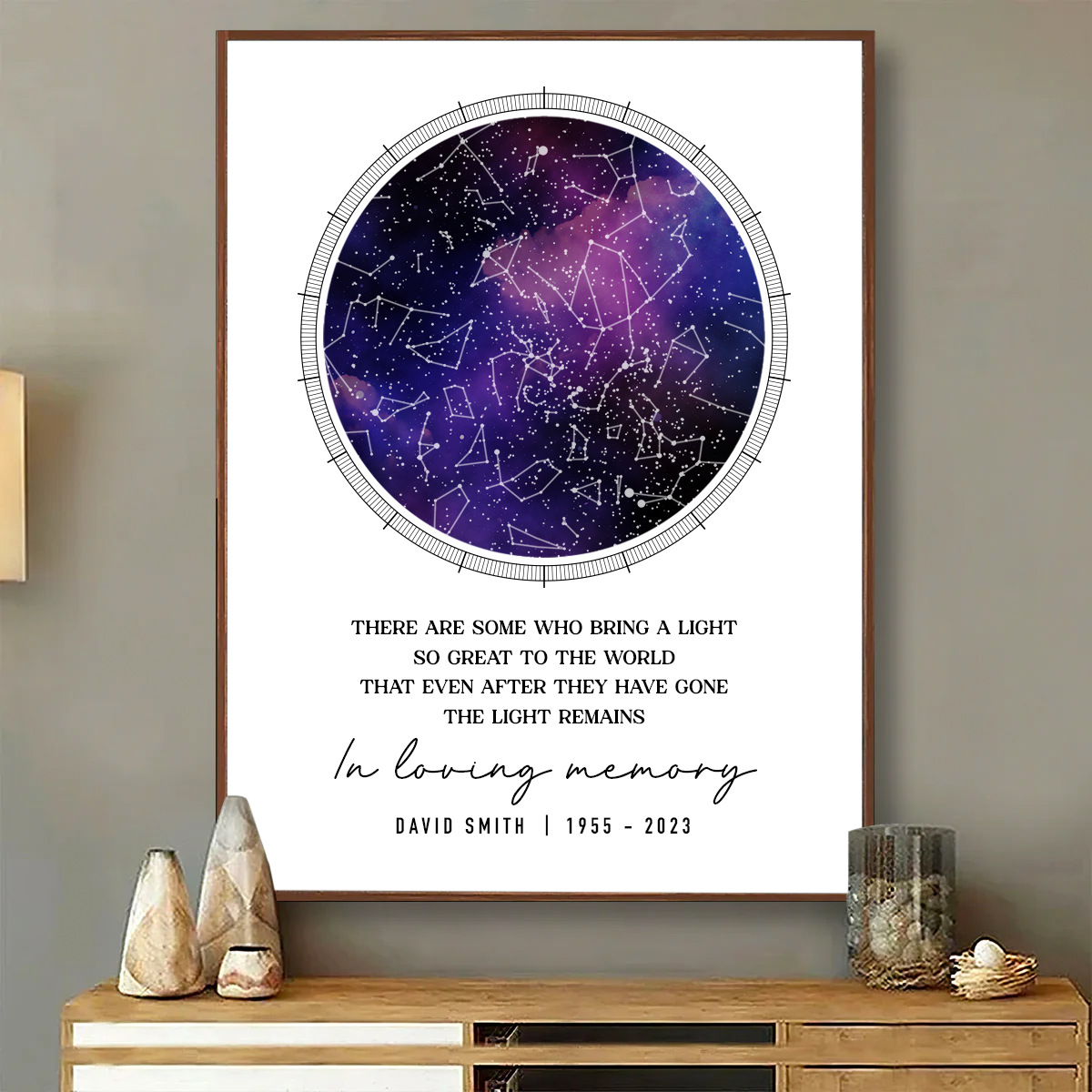 Memorial Star Map Sympathy Bereavement Gift, Personalized Remembrance ...
