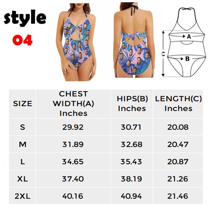 Bikini - Personalized Women's Swimsuit With Funny Faces And Patterns ...