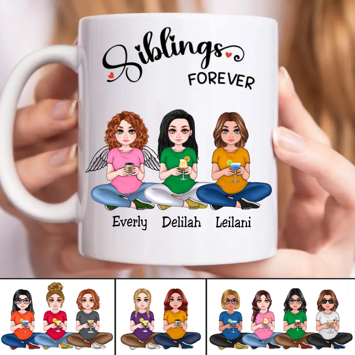 Family - Siblings Forever - Personalized Mug (NM) – Makezbright Gifts