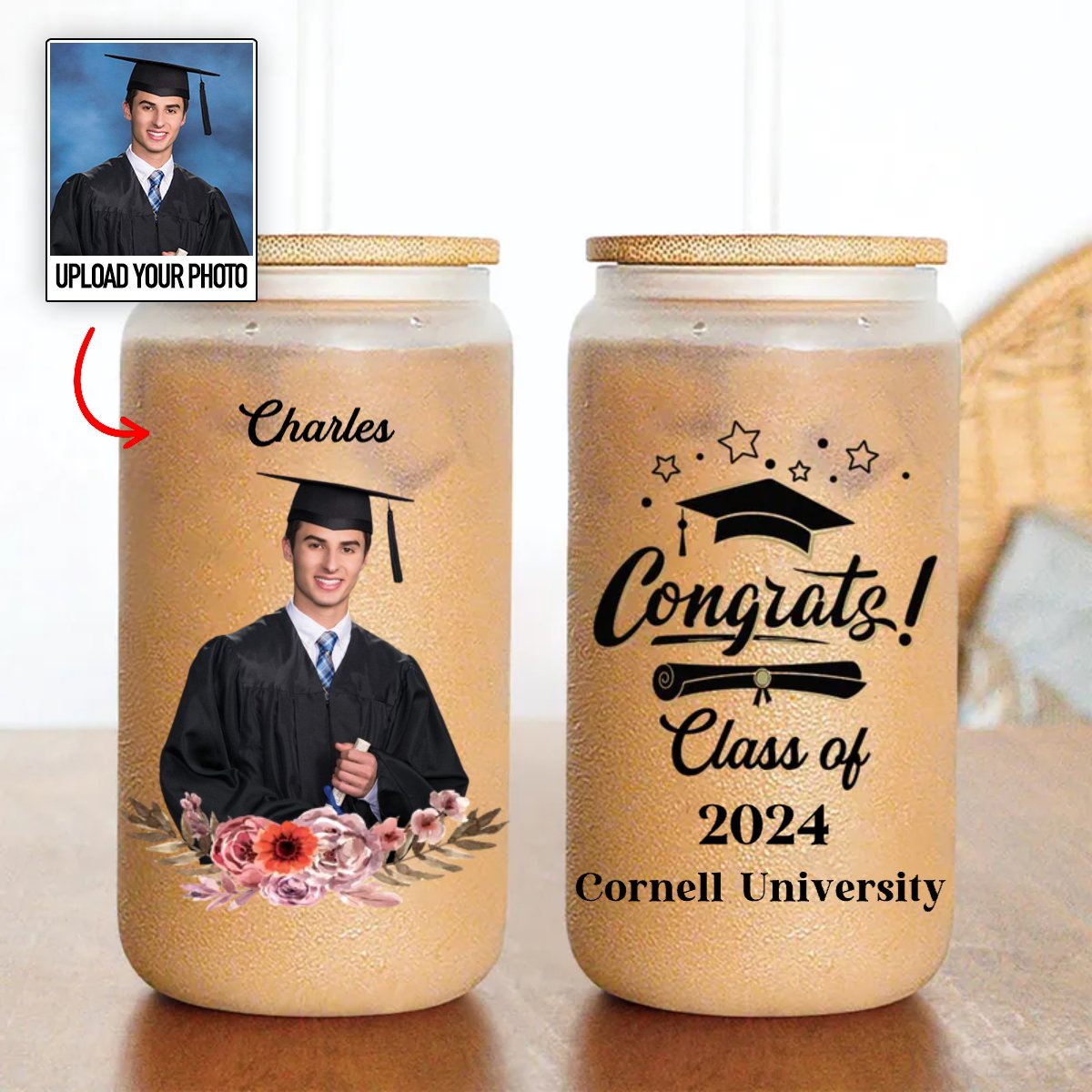 Graduation - Graduation Congratulations Gift - Personalized Clear Glas ...